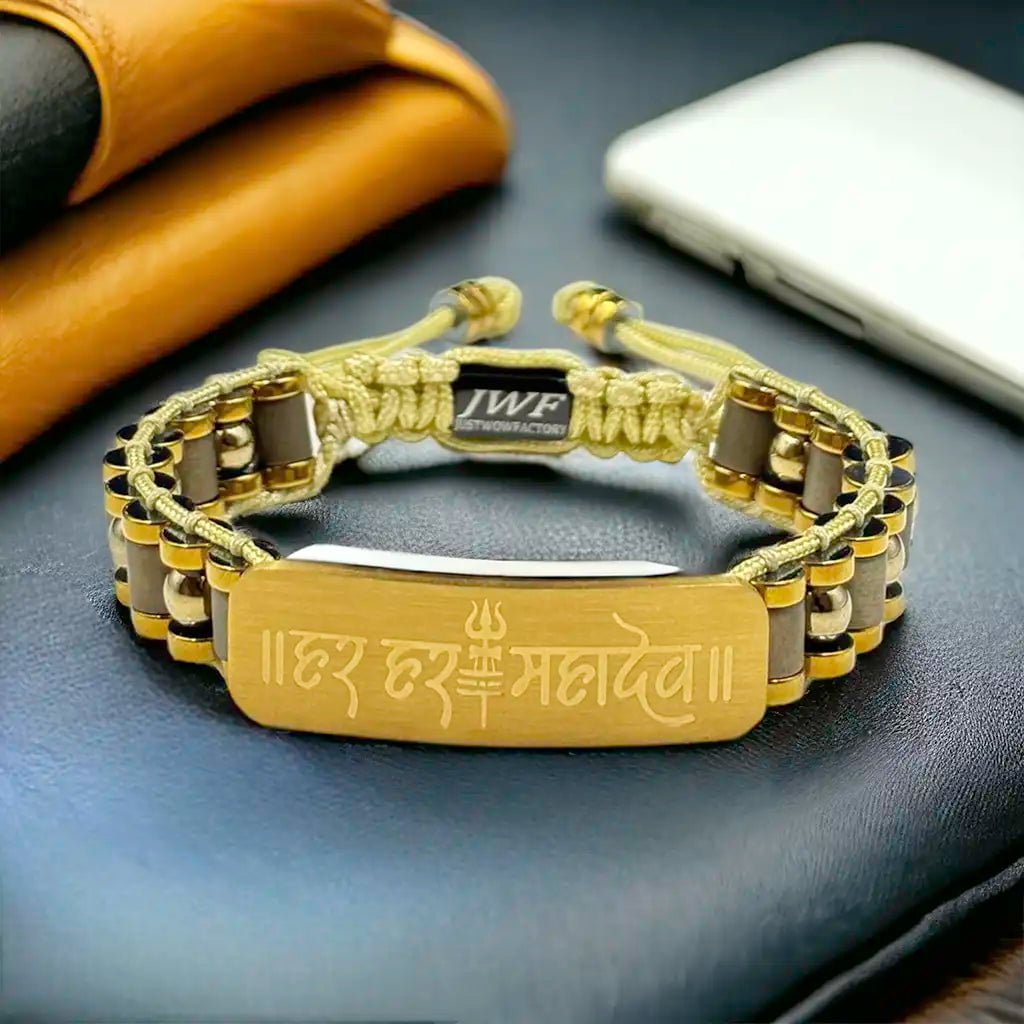 The Adherent Of Simplicity Mahadev Hematite Bracelet – Justwowfactory