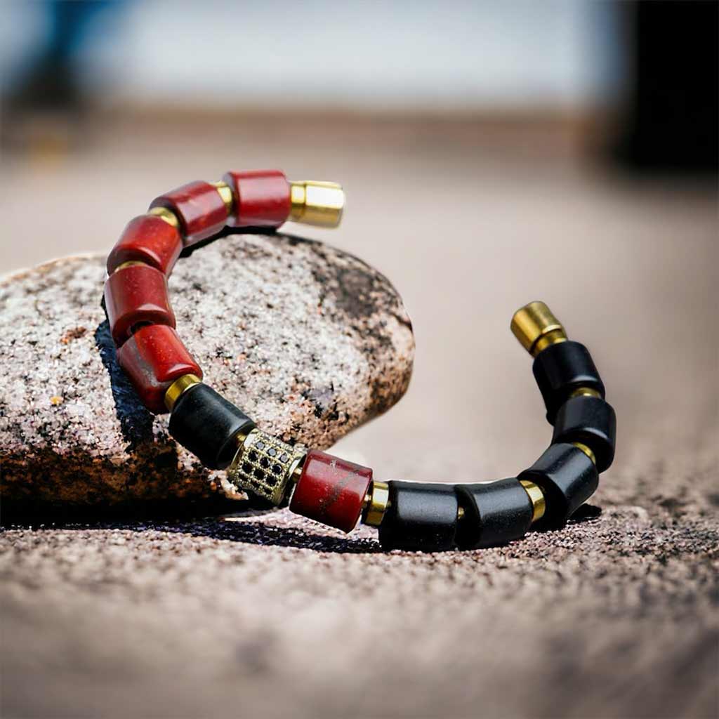 The Resonant Root Chakra Obsidian Half Cuff Bracelet – Justwowfactory